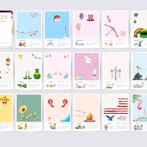 2023 Mega Handprint Calendar, Handprint Art Craft DIY Gift Child Baby ...