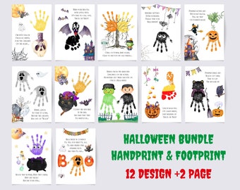 Footprint Halloween Art - Etsy