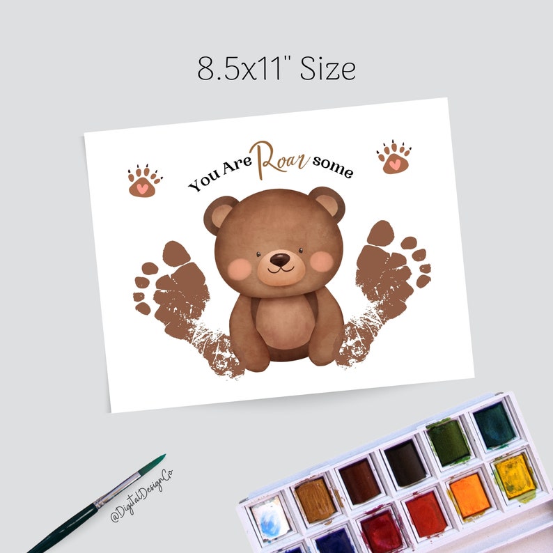 You Are Roarsome, Bear Footprint Art Craft for Kids Baby Toddler, Gift ...