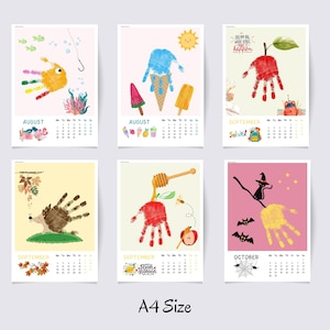 2023 Mega Handprint Calendar, Handprint Art Craft DIY Gift Child Baby ...