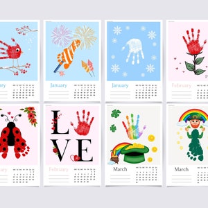 2025 Mega Handprint Footprint Calendar, Handprint Craft, Footprint ...