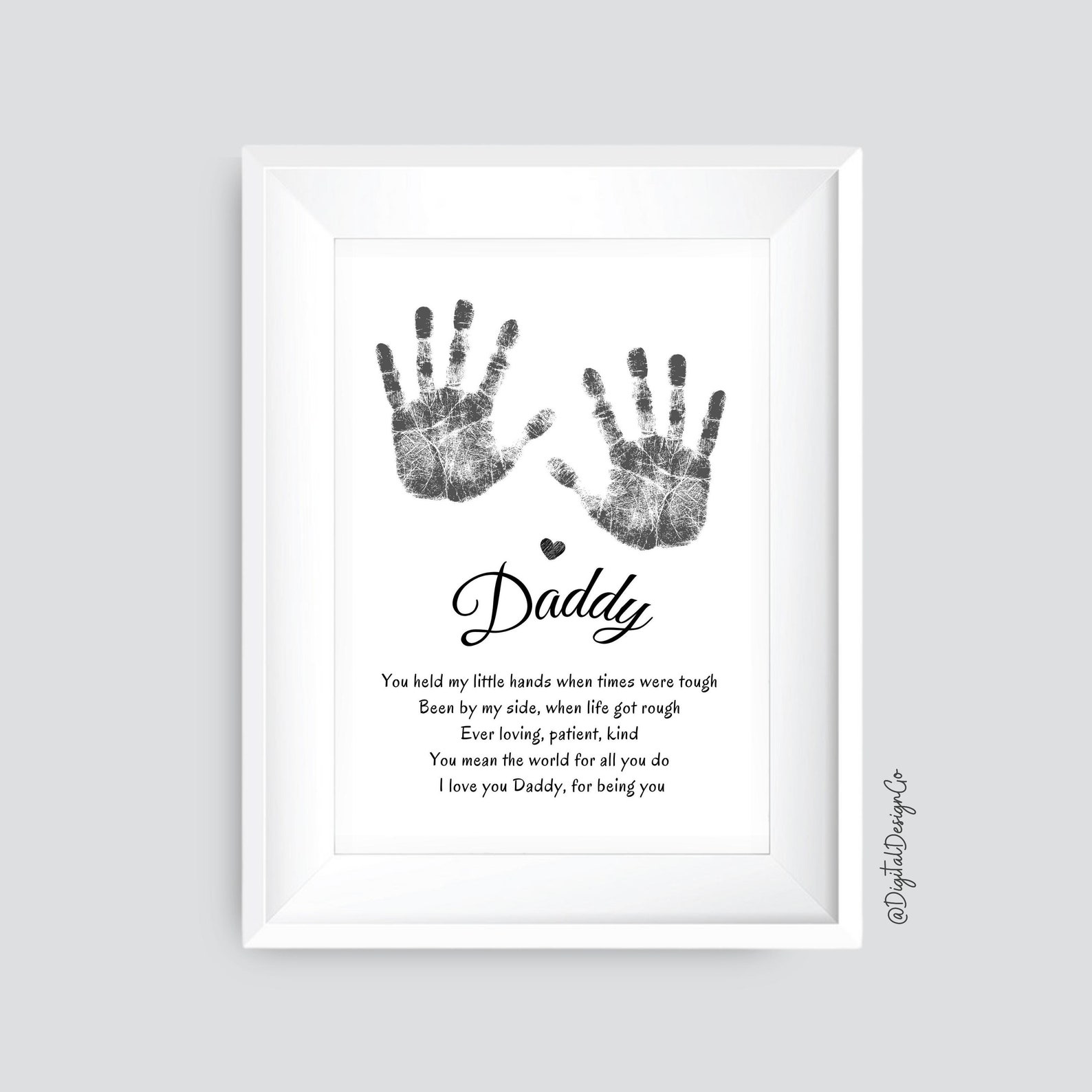 Father's Day Handprint Craft, Daddy Poem Handprint Craft, Dad Father's ...