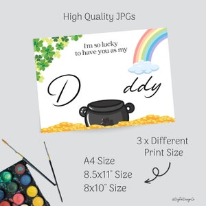 Pot of Gold Craft, I'm so Lucky to Have You as My Daddy, St Patrick's ...