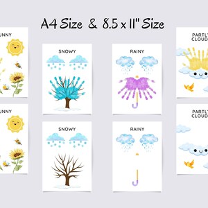 Weather Handprint Craft Bundle, Handprint Art Craft, Kindergarten, DIY ...
