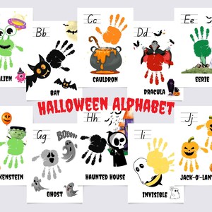 Halloween Handprint Footprint Art Mega Bundle, Halloween Handprint ...