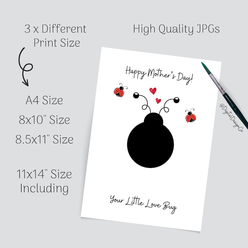 Happy Mother's Day, Your Little Love Bug Handprint Craft for Kids Baby ...