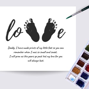 Daddy Poem, Father's Day Footprint Art, Birthday Footprint, Love ...