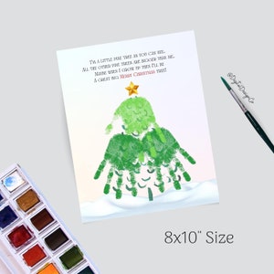 Christmas Tree Handprint Art, Poem, Merry Christmas, Tree Handprint ...