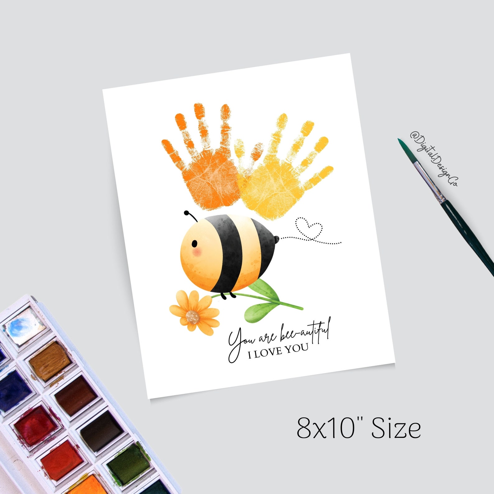 Mother's Day Handprint Art Craft, You Are Bee-autiful - I Love You ...
