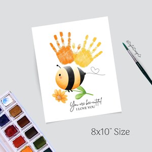 Mother's Day Handprint Art Craft, You Are Bee-autiful I Love You ...
