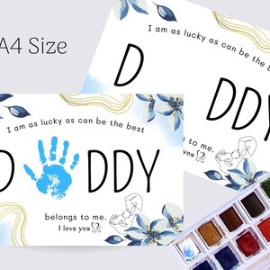 The Best Daddy, Dad Handprint Art Craft, Father's Day, Birthday, Kids ...