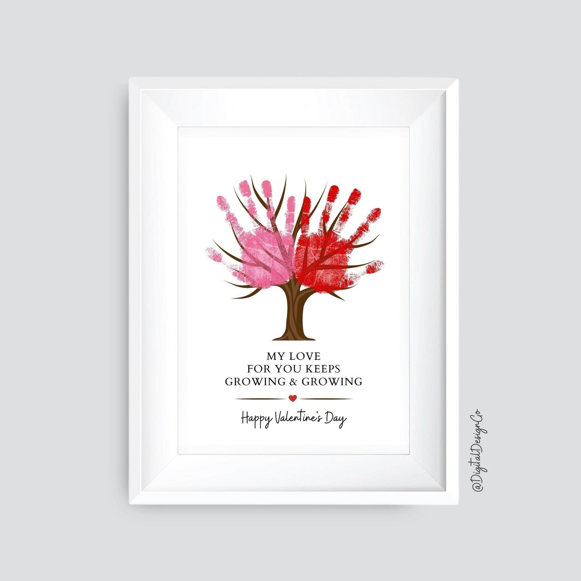 Valentine's Day Handprint Craft Tree Handprint Craft - Etsy