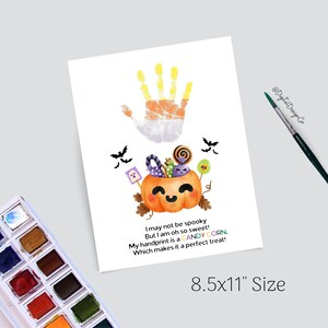 Candy Corn Handprint Art Craft, Halloween Handprint Craft for Kids Baby ...