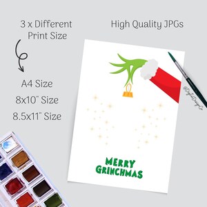 Merry Grinchmas Handprint Art Craft, Christmas Handprint Craft, Kids ...