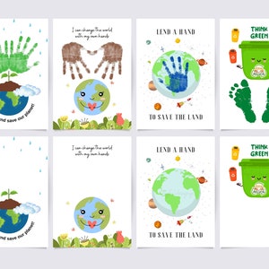 Earth Day Bundle, Handprint Footprint Art Craft, Earth Day Handprint ...