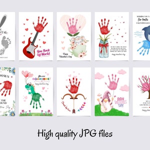 Valentine's Day Bundle, Footprint Art Craft, Handprint Art Craft, DIY ...