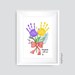 Flower Handprint Craft, Handmade With Love, Mother's Day Gift, Grandma ...