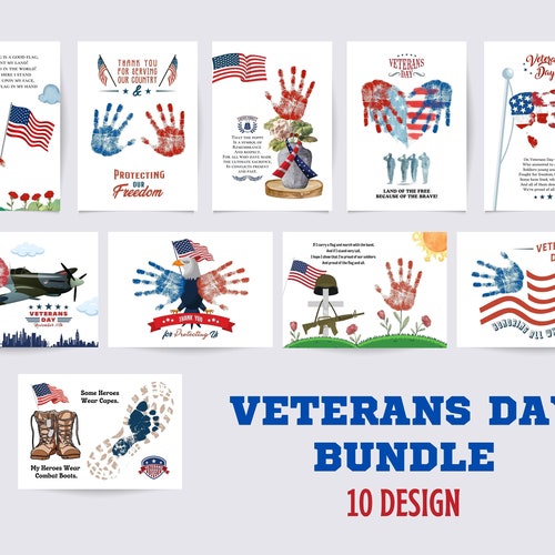 Veterans Day Bundle Handprint Art Poem USA Handprint Craft - Etsy