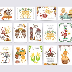 Fall Thanksgiving Mega Bundle, Thanksgiving Handprint Footprint Art ...
