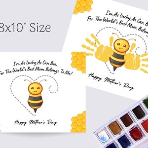 Mothers Day Handprint Art, Handprint Craft, Printable Gift, Bee ...