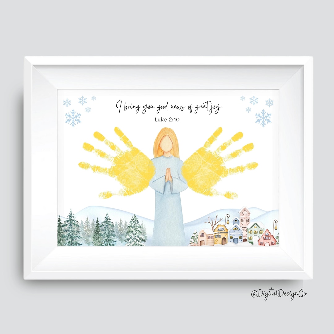 Angel Wings Handprint Art Craft, Kids Baby Toddler, DIY Keepsake ...