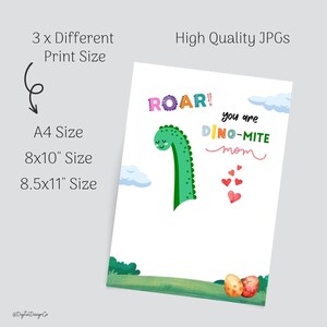 Dinosaur Handprint Craft, Roar You Are Dino-mite Mom, Mothers Day Dino ...