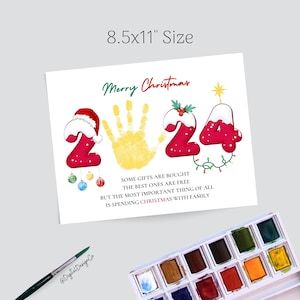 Merry Christmas 2024 Handprint Art, Poem, Handprint Craft for Kids Baby ...
