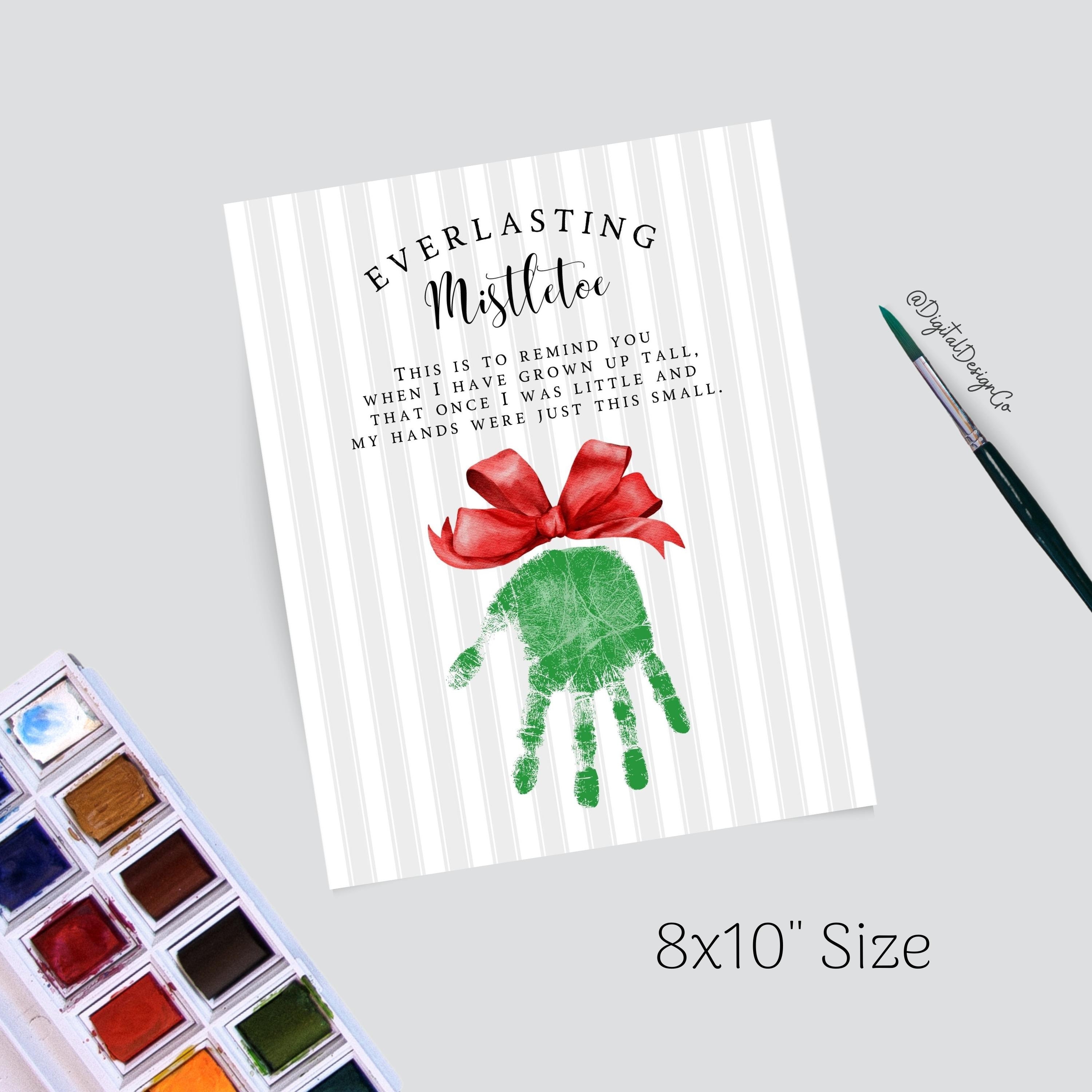 Christmas Mistletoe Handprint Art Craft Christmas Xmas Craft - Etsy