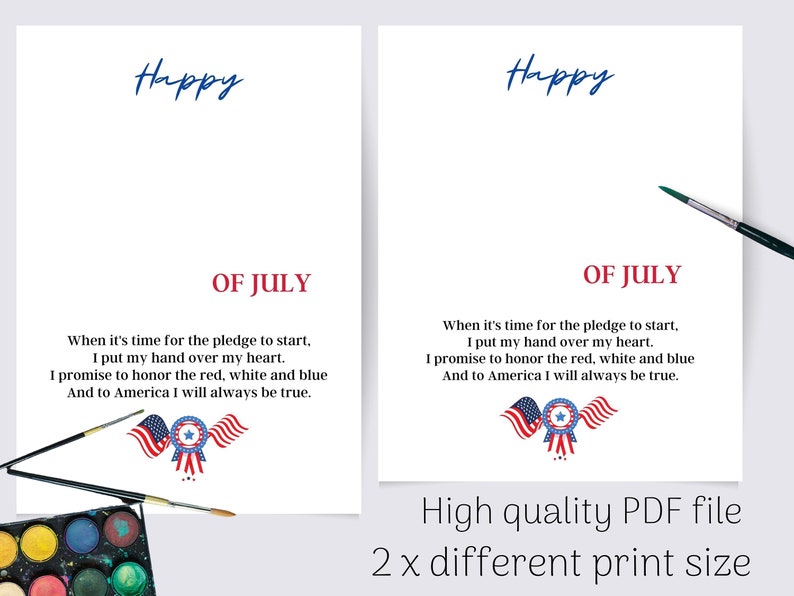 4th of July Poem Handprint Art Flag Hand Handprint Art | Etsy