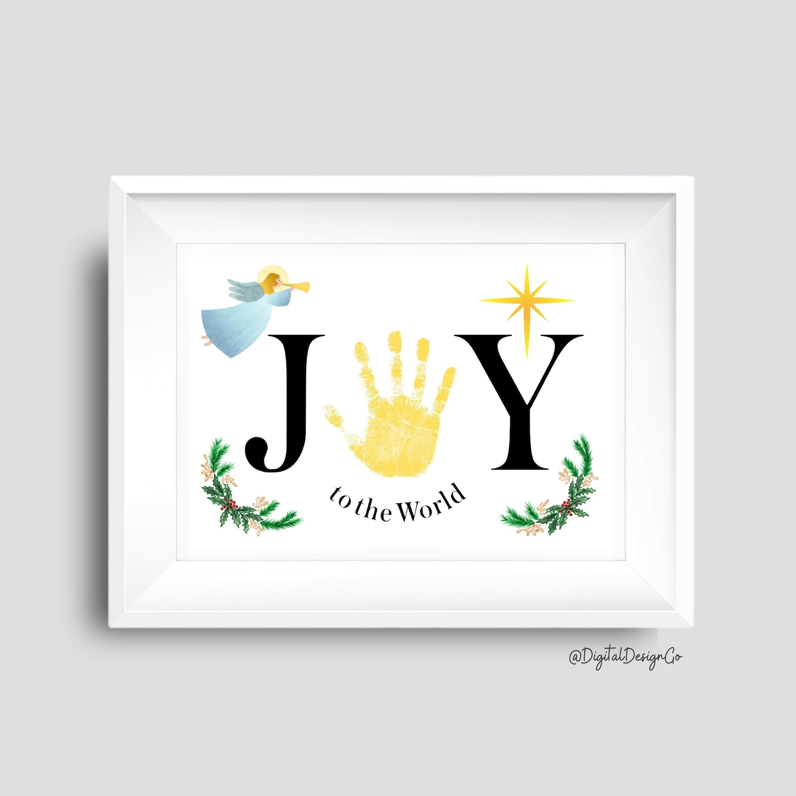 Joy Christmas Handprint Art Craft Joy to the World Christmas - Etsy