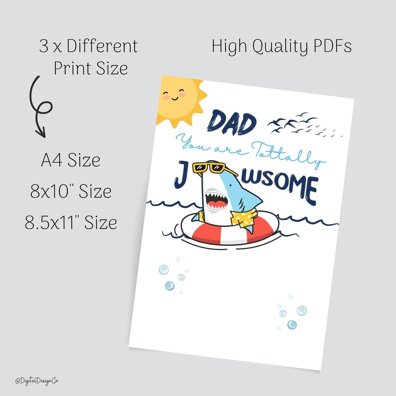 Shark Handprint Art Father's Day Craft Dad You Are - Etsy