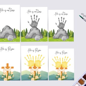 Religious Easter Handprint Art Craft, Palm Sunday Craft, Easter Story ...