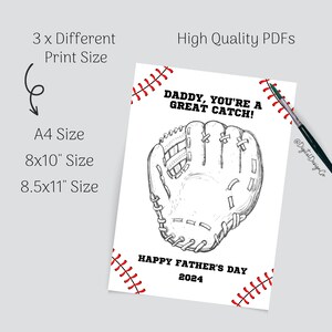 Father's Day Handprint Art Craft, Gift, Baseball Handprint Craft for ...