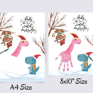 Christmas Handprint Footprint Art Craft, Christmas Bundle, Kids Baby ...