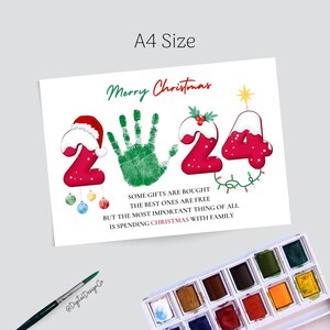 Merry Christmas 2024 Handprint Art, Poem, Handprint Craft for Kids Baby ...