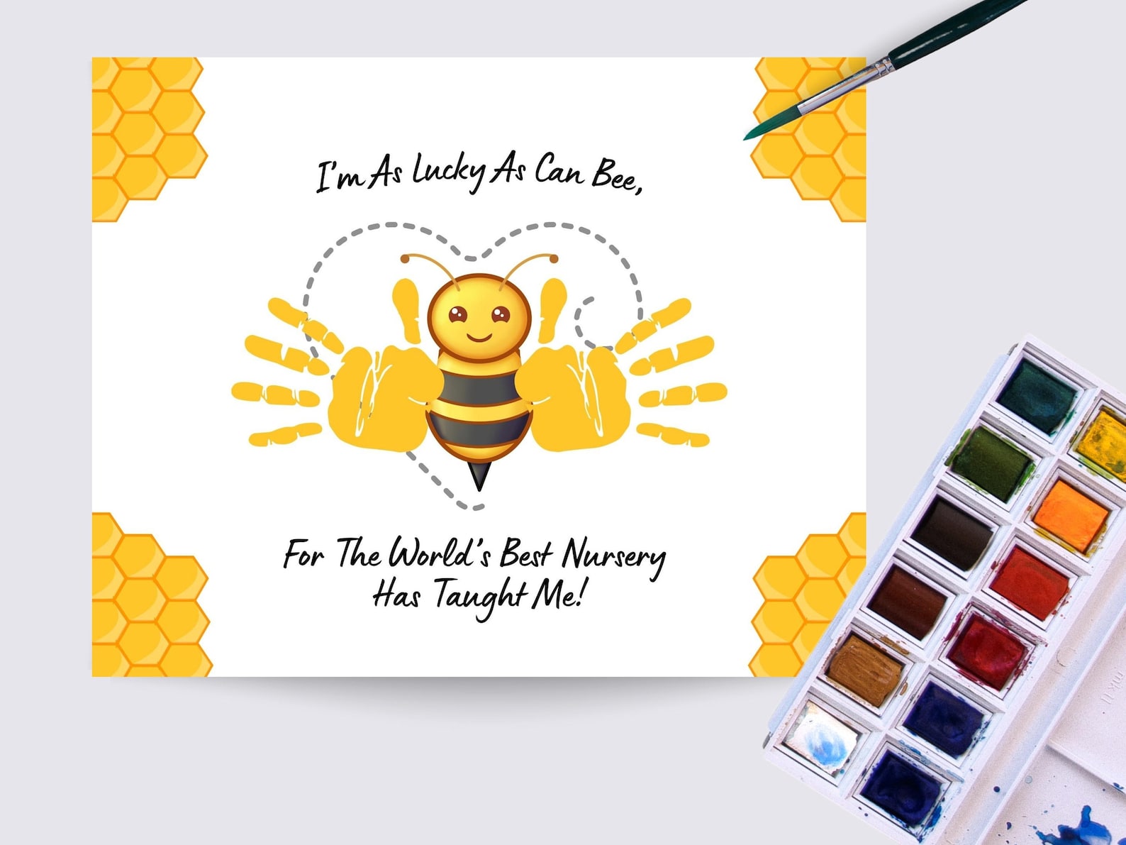 Bee Handprint Art Busy Bees Back to School Gift for - Etsy