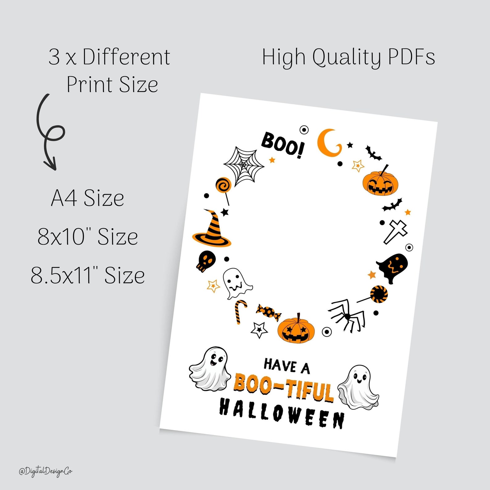 Have a Boo-tiful Halloween, Halloween Handprint Footprint Art, Ghost ...