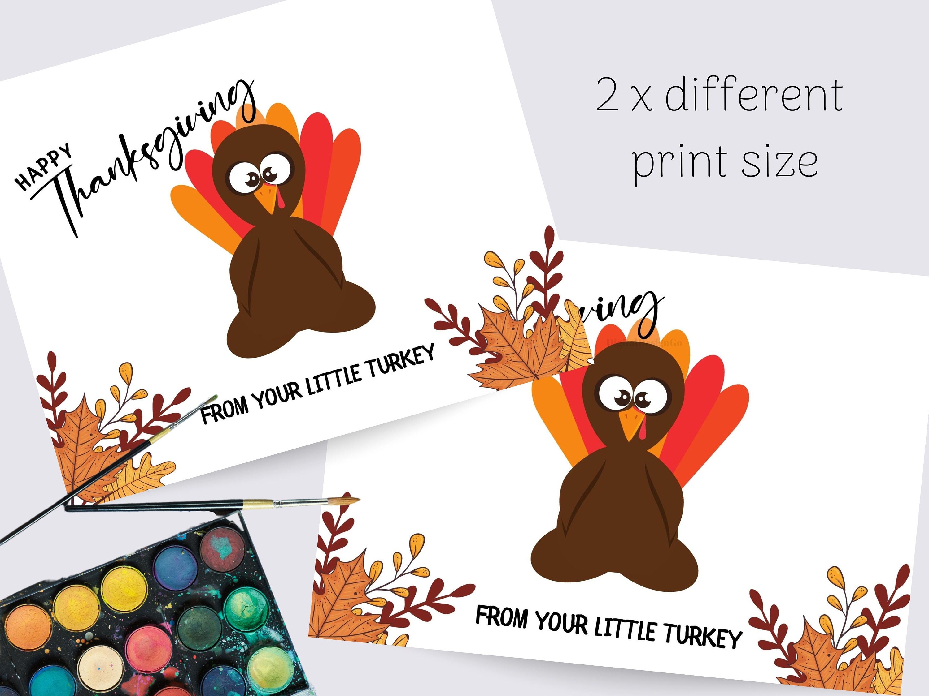 Happy Thanksgiving From Your Little Turkey Footprint Art - Etsy