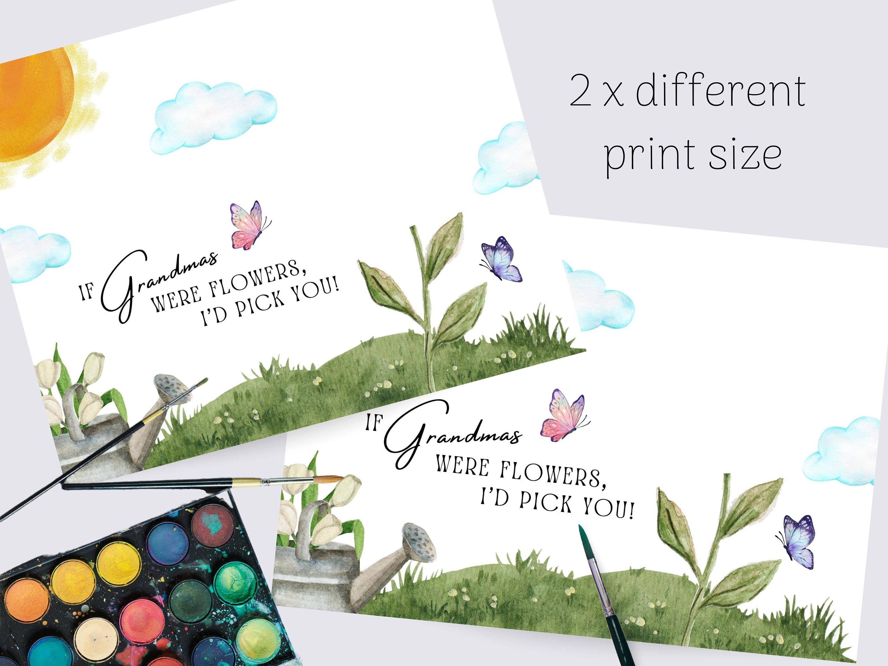 Grandma Handprint Craft I'd Pick You Printable Gift - Etsy
