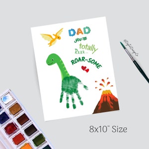 Father's Day Handprint Craft, Dad You're Tottally Roarsome, Dinosaur ...