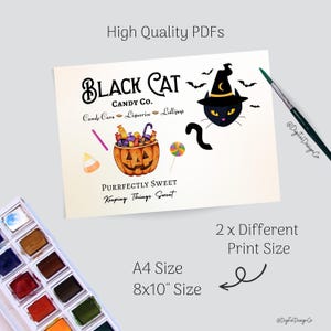 Black Cat Handprint Craft, Halloween Handprint Art for Kids Baby ...
