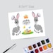 Hoppy Easter Bunnies Footprint Art Craft, Happy Easter, Easter Feet ...