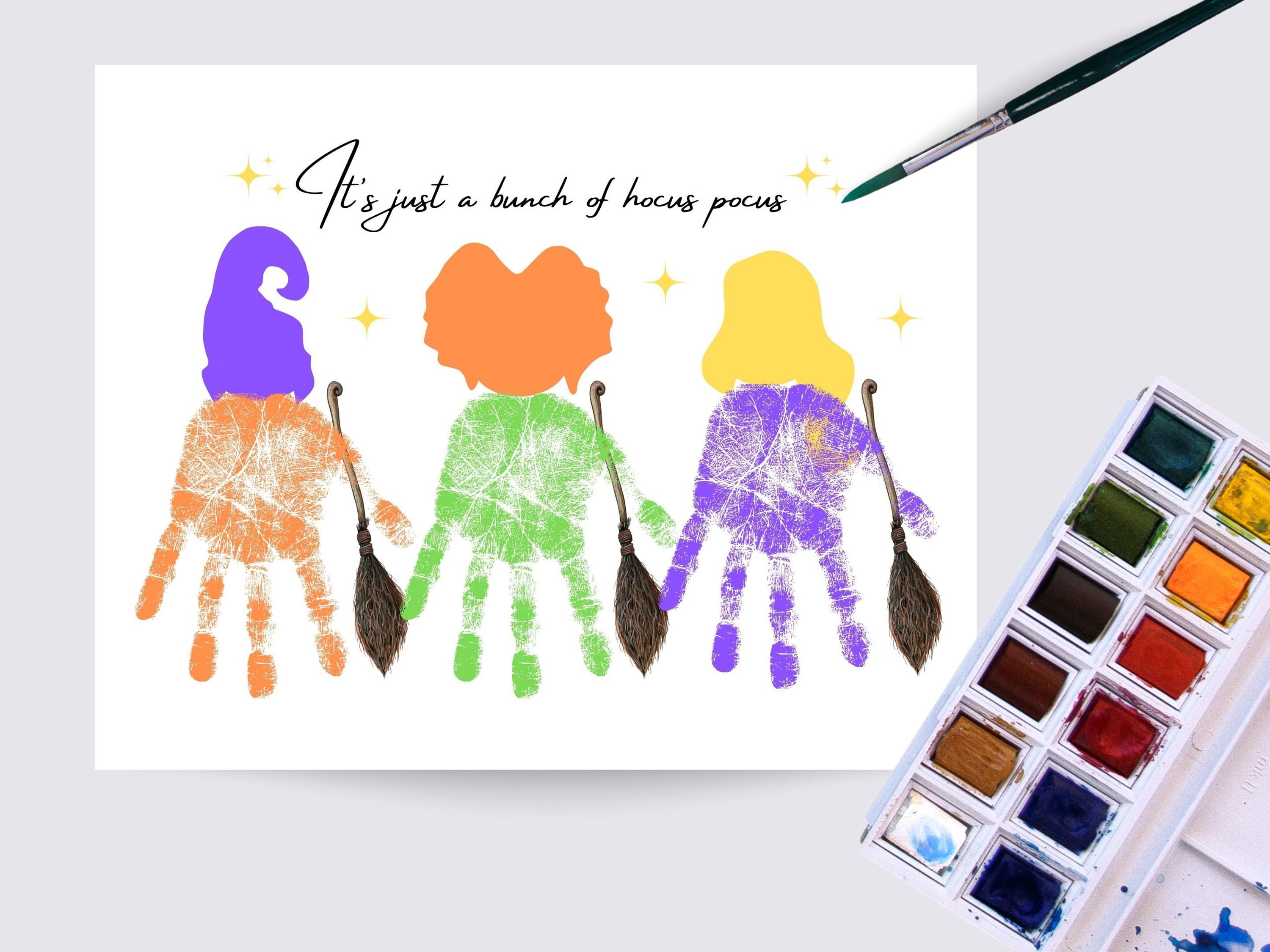 Hocus Pocus Handprint Art Craft It's Just a Bunch of - Etsy