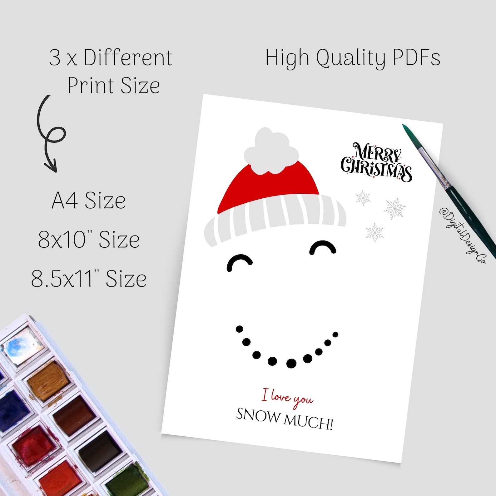 Snowman Footprint Craft, I Love You Snow Much, Kids Baby Toddler, DIY ...