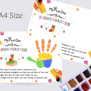 My First Day of Kindergarten Handprint Art, Back to School Poem, DIY ...