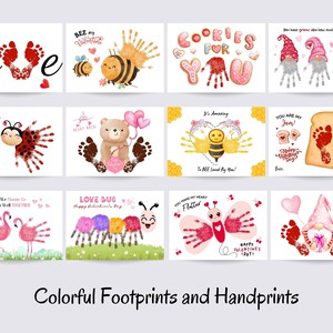 Valentine's Day Bundle, Footprint Art Craft, Handprint Art Craft, DIY ...