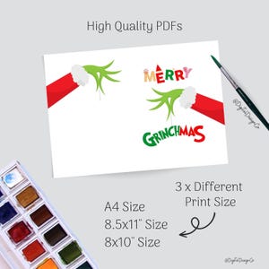 Merry Grinchmas Handprint Art Craft, Christmas Handprint Craft, Kids ...