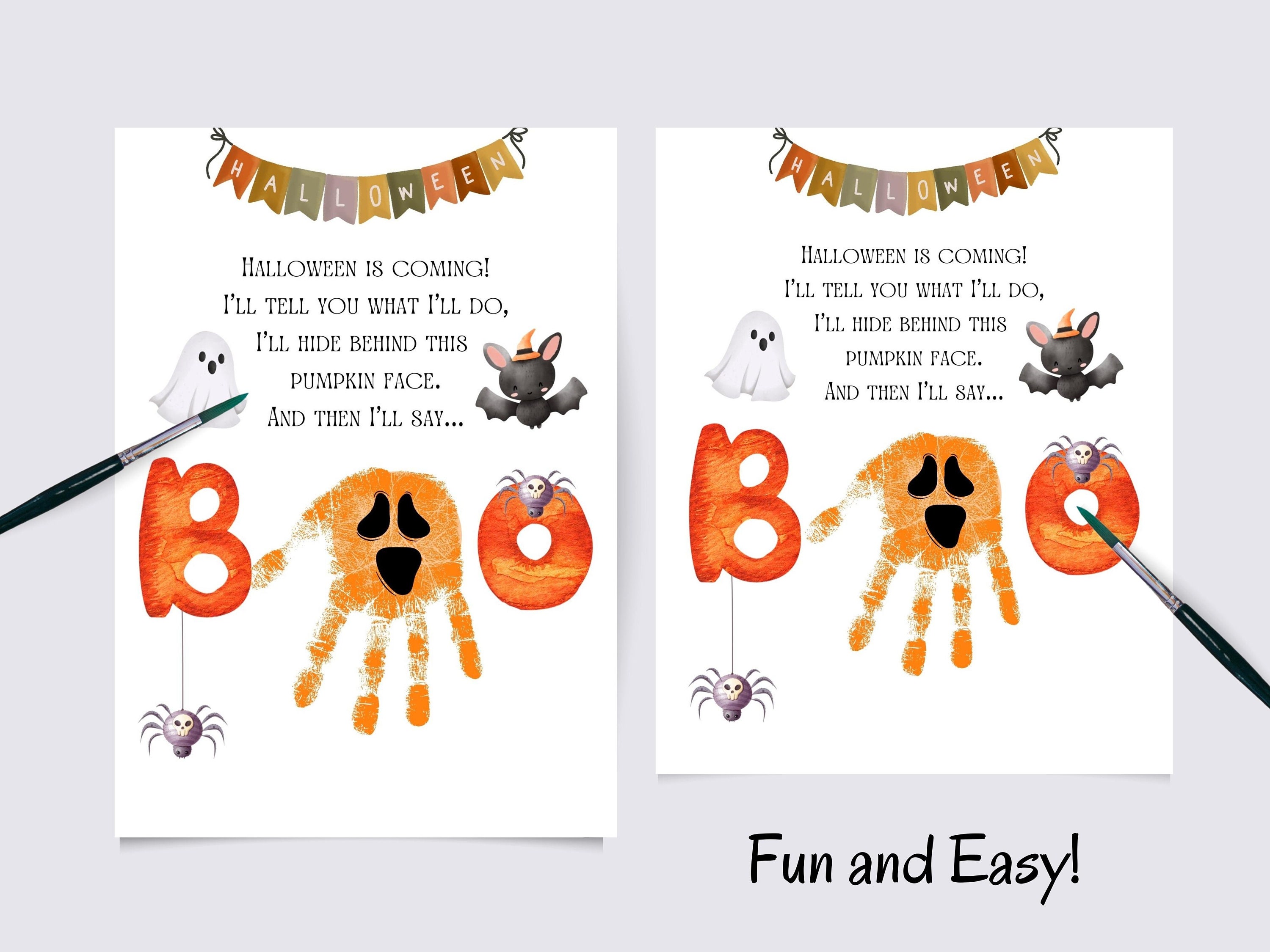 Halloween Handprint Footprint Craft Bundle Halloween - Etsy
