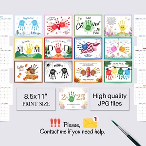 2025 Handprint Calendar / Handprint Art / Kids Baby Toddler / Nursery ...