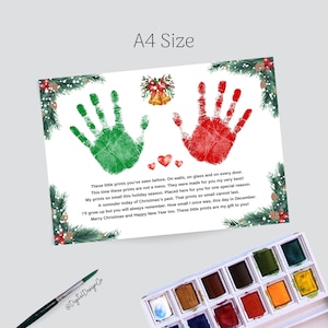 Christmas Poem Handprint Art Craft, Christmas Gift, Xmas Craft for Kids ...